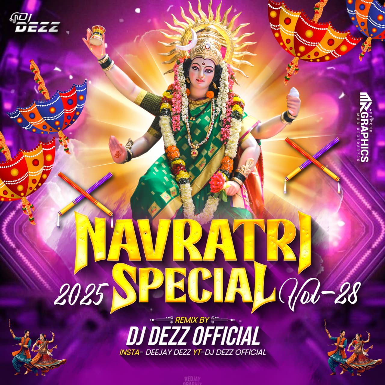 Navratri Special 2025 Vol - 28 ( Dj Dezz Remix ) - SangliDjs.Com